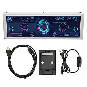 PC CPU Data Monitor, Theme Editor Computer CPU Monitor 7.9in IPS Auto Off for Chassis