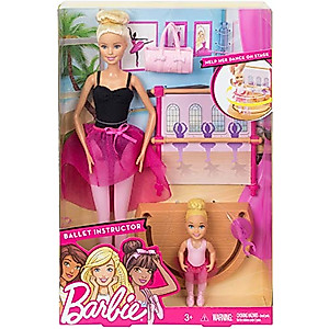 Barbie Doll Dance Coach Play Set with Working Stage!