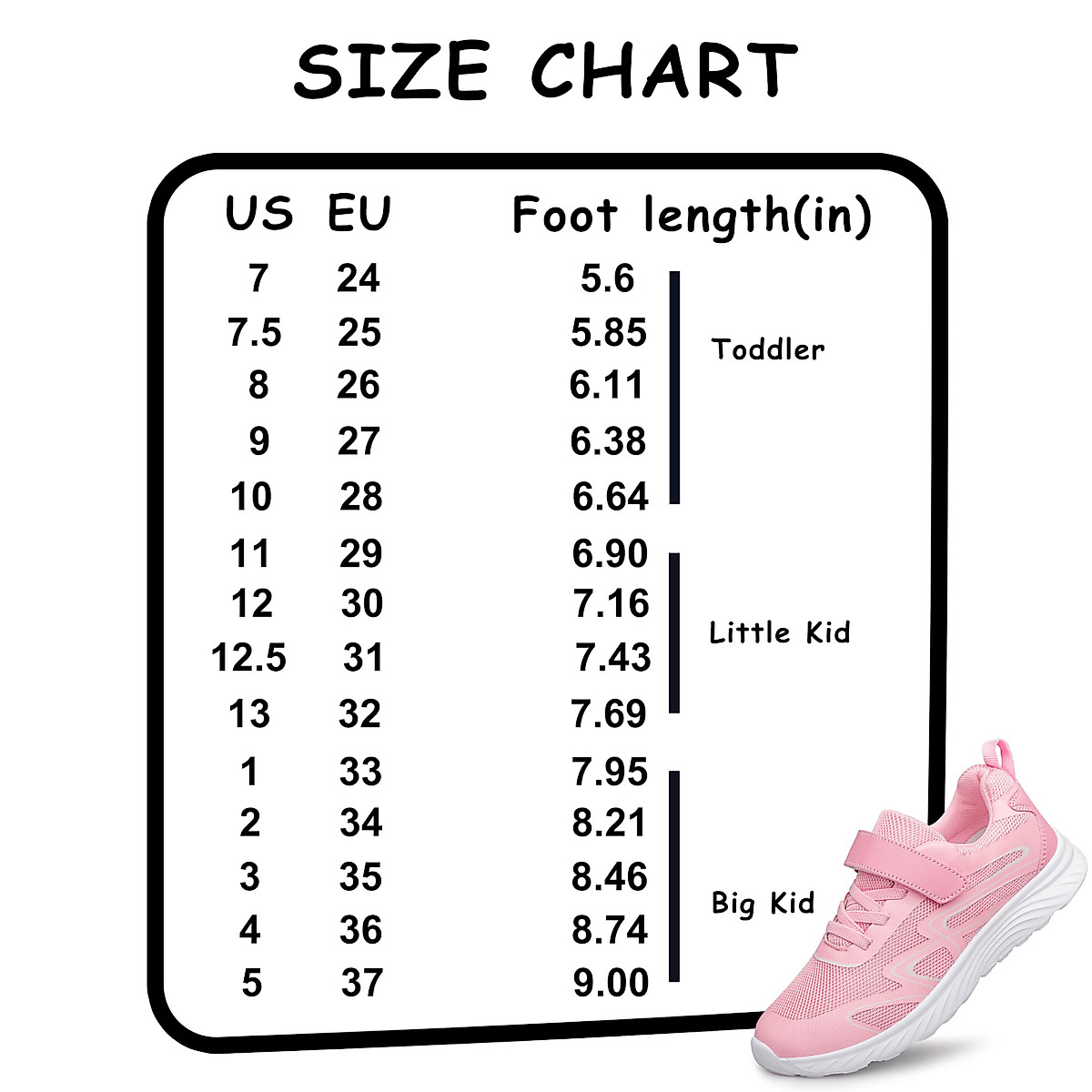 AMANSSE Girls Shoes Sneakers Lightweight Breathable Running Tennis Shoes Non Slip Fitness Girls Shoes Pink Big Kid Size 1
