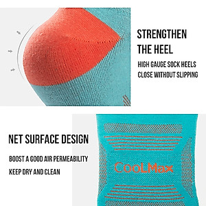 AONIJIE Pack of 3 Sports Socks Athletic Five Toe Socks for Men Women Running Hiking Wicking Crew Mid Cut M Size