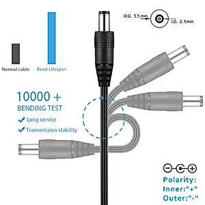 18V 1A Power Supply Adapter100V-240V AC to DC 18 Volt 1Amp Wall Charger 5.5x2.1mm DC Plug Center Positive for DC Fan Humidifier Bluetooth Speaker Sound bar Subwoofer