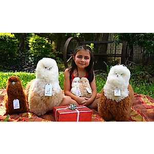 AlpacaNext Llama Stuffed Animal – 12 inch. Cute, Soft and Cuddly Alpaca Plush Toy Handcrafted on Real Alpaka Natural Fur (12 inches, Beige)