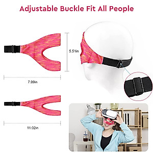 VR Sweat Band, VR Eye Mask Cover for Oculus Quest 2 Breathable Sweat Guard Face Mask for Use VR Workouts with Virtual Reality Headsets Adjustable Washable Breathable Stretchy Moisture Wicking (3PCS)