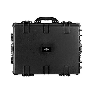 Monoprice Weatherproof / Shockproof Hard Case with Wheels - Black IP67 level dust and water protection up to 1 meter depth with Customizable Foam, 26" x 20" x 14"