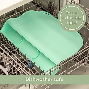 UpwardBaby Silicone Baby & Toddler Placemats - Non-Slip Table Protector for Eating at Home & Restaurants - Baby Essentials - Silicone Placemat