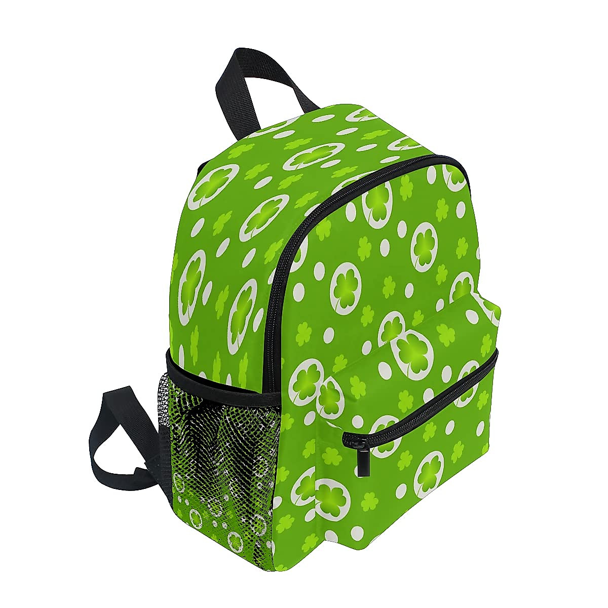 Lucky Clover St Patrick's Day Kids Backpack Boys Girls Toddler Bookbag for Elementary School Kindergarten Preschool Children Travel With Chest Strap