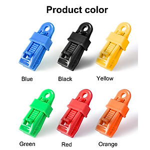 AKOAK Outdoor Tent Clip Reinforced Windproof and Waterproof Canopy Clip, Reusable Multi-Purpose Camping Clip, Adjustable Tent Lock Clip Shade Cloth Plastic Clip, Pack of 6