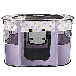 Apatal Portable Pet Playpen, Foldable Cats Exercise Enclosure Pen Tents Cat Delivery Isolation Room Dog Crates Kennel House Great for Indoor Outdoor Travel Use Pets Puppy Kitten Rabbit