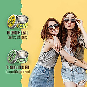 Bekind Good Vibes 6 Scented Candles Set - Scented Candles for Home, Relaxing Stress Relief, Aromatherapy - Natural Soy Wax and Fragrance - Gifts for Women, Mom, Best Friend, Wife, Birthday