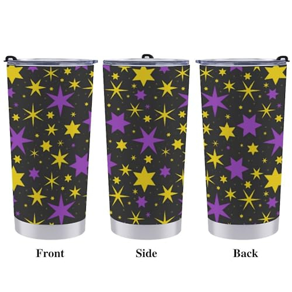 Magic Star 20 Oz Travel Coffee Mug with Lid Tumbler Drinking with Straw Brush Water Car Cup