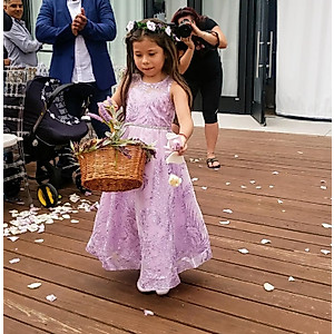 Vividsun Flower Crown for Girls Floral Garland Crown Headpiece Adjustable Rose Flower Crown (A-purple)