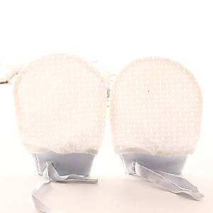 Adeimoo Baby Boy Girl No Scratch Silk Cotton Mittens Mesh Breathable Drawstring Gloves for Newborn Toddler Infants 8 Pack (Eyelet Mitten)