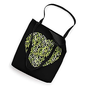 Lymphoma Cancer Awareness Lime Ribbon Heart Gift Support Fig Tote Bag