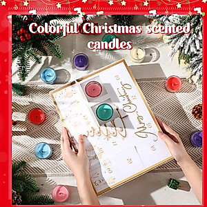 Conelist 12 Days Christmas Advent Calendar 2024 Scented Candles Gift for Women Adult Christmas Countdown Calendar with Assorted Scented Candle 1 oz Soy Wax Candles