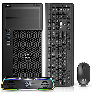Dell Precision 3620 Tower Computer, Intel Core i5-7500 3.4GHz, 32GB DDR4, 512GB M.2 NVMe SSD+2TB HDD, Windows 10 Pro, HDMI Dual Monitor Support