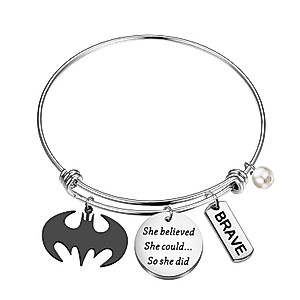 TIIMG Bracelet Jewelry For Woman Girlfriend(she believe batman)