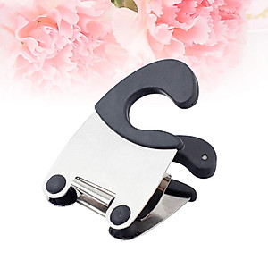 DOITOOL Pot Clip Holder Utensil Pot Clip Spoon Rest Stainless Steel Kitchen Gadget for Restaurant Home Utensil Rest Black
