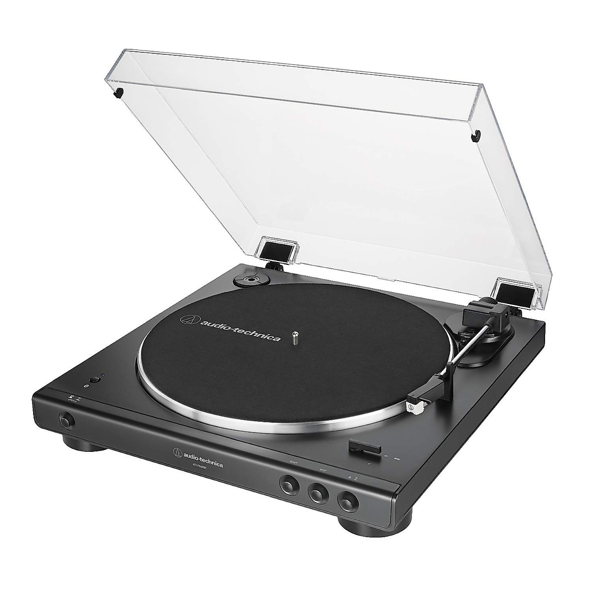 Audio-Technica AT-LP60XBT Fully Automatic Bluetooth Belt-Drive Stereo Turntable with Dust Cover, Die-cast Aluminum Platter Bundle with 3-Inch Powered Bluetooth Studio 20W Monitors Pair (2 Items)