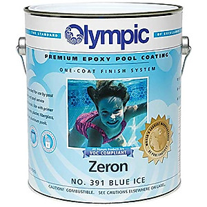 Olympic Zeron One-Coat Epoxy Swimming Pool Paint - 6 Pack Blue Ice