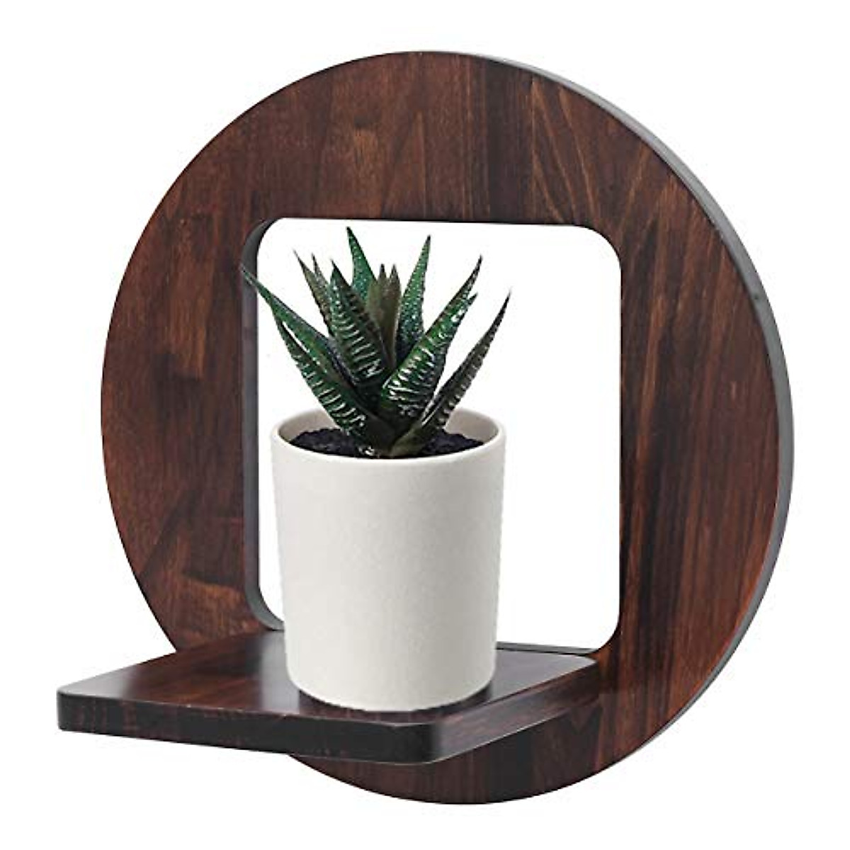 WELLAND 4 Pack Floating Shelves Wall Mounted, Rustic Wood Wall Shelves Display Shelf for Bedroom, Bathroom, Living Room, Kitchen