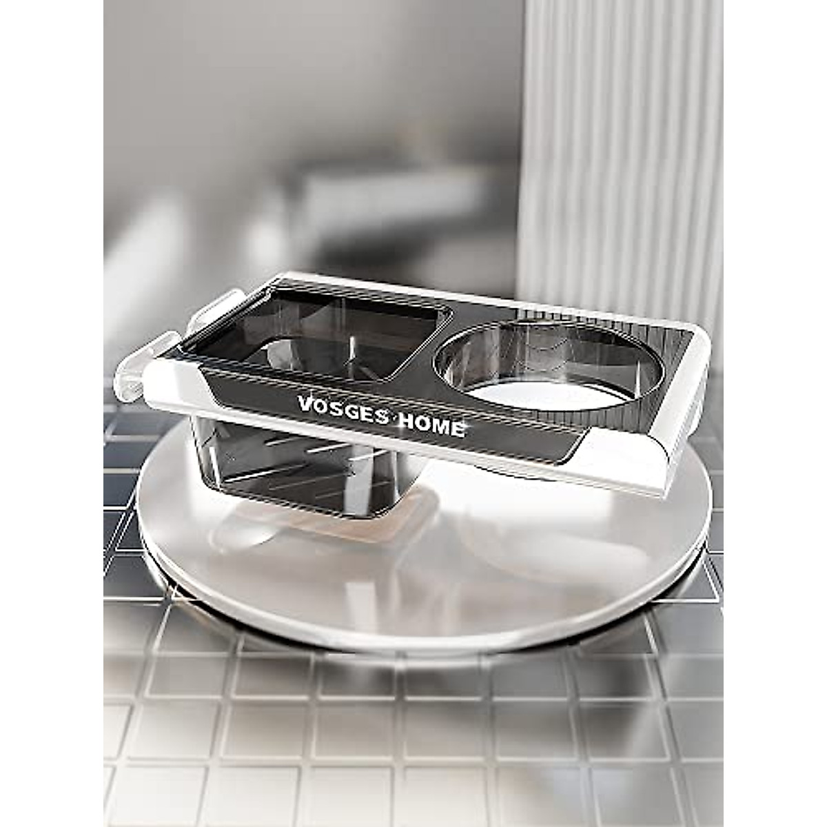 Self Adhesive Hair Dryer Stand Rack Organizer，with Plug Holder Hair Dryer Holder Wall Mounted, Multi-Functional Bathroom Storage Rack，Compatible Most Hair dryers on The Market（White