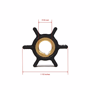The ROP Shop | Water Pump Repair Kit for 2000 Evinrude, Johnson 5 HP E5RL4SSB, E5R4SSB Impeller