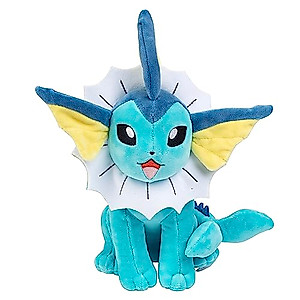 Pokémon Vaporeon 8" Plush - Officially Licensed - Quality & Soft Stuffed Animal Toy - Eevee Evolution - Add Vaporeon to Your Collection! - Great Gift for Kids & Fans of Pokemon