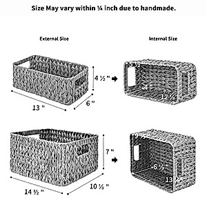 GRANNY SAYS Bundle of 3-Pack Wicker Baskets & 3-Pack Wicker Storage Baskets