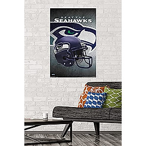 Trends International NFL Seattle Seahawks - Helmet 16 Wall Poster, 22.375" x 34", Unframed Version