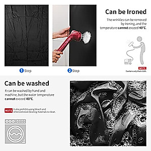 NEEWER 6x9 feet/1.8x2.8m Photo Studio 100% Pure Polyester Collapsible Backdrop Background for Photography, Video and Television (Backdrop Only) - Black