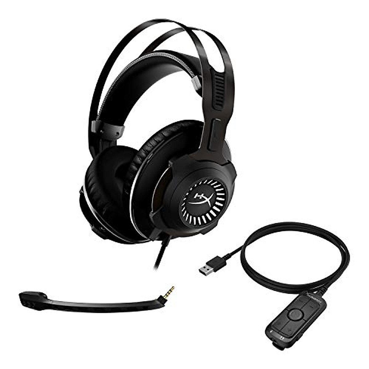 HyperX Cloud Revolver - Gaming Headset with HyperX 7.1 Surround Sound, Signature Memory Foam, Premium Leatherette, Steel Frame, Detachable Noise-Cancellation Microphone
