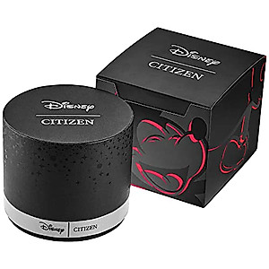 Citizen Eco-Drive Ladies' Disney Minnie Mouse Gardening Watch, Gold Tone with Coral Strap, Floral, 3-Hand Date, 36mm (Model: FE6087-04W)