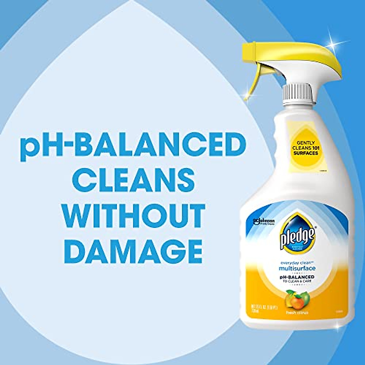 Pledge Multisurface Cleaner, Everyday Clean, Trigger, Fresh Citrus Scent, 25 oz