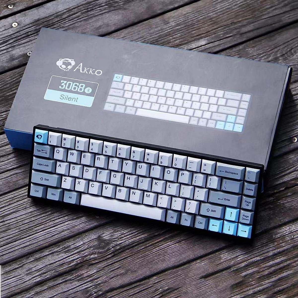 Akko 3068 Mini Mechanical Gaming Keyboard Bluetooth Wired Dual Mode Cherry MX Switch PBT Keycaps (Cherry MX Red)