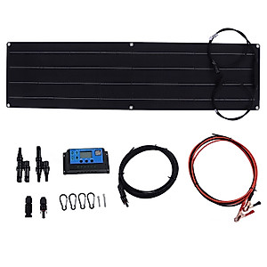 FTVOGUE Solar Panel Battery Charger 50W High Efficiency Flexible Solar Panel for Homes Camping RV Street Lights Solar Power Stations, Solar Controller