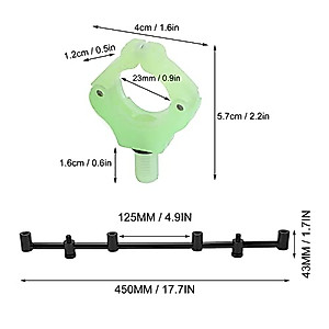 Xirfuni Fishing Rod Holder, Fishing Tool Accessories Magnetic Bracket Head Professional Aluminum Alloy Crossbar Bracket Convenient for