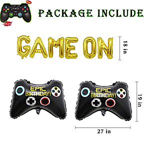 107 pcs Game On Balloons Arch Garland Party Decoration Black Green Video Game Party Supplies for Level Favor Theme Birthday Party Decorations