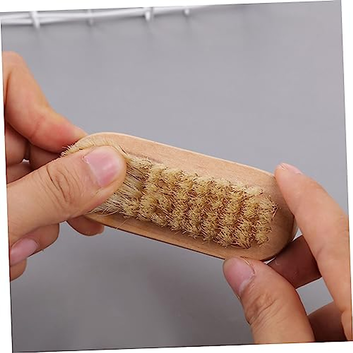 minkissy Nail Cleaning Brush Manicure Brushes for Nails De Uñas Acrilicas Nail Polish Clean up Brush Cleansers Household Nail Clean up Brush Nail Brush Wooden Natural