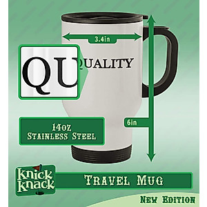 Knick Knack Gifts #comedian - 14oz Stainless Steel Hashtag Travel Coffee Mug, Silver