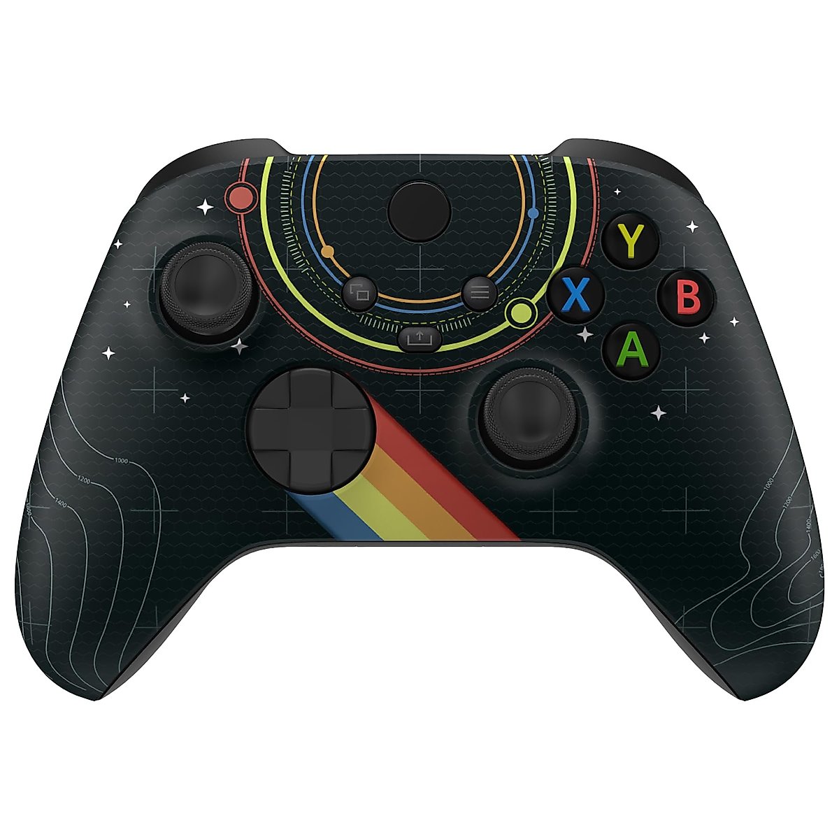 eXtremeRate Custom Shell for Xbox Series X & S Controller - Revitalize Your Controller - Stars Explorer Replacement Cover Front Housing Cover for Xbox Core Controller Wireless [Control NOT Included]