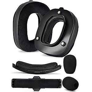 A50 Gen 4 Mod Kit - defean Replacement Earpads and Headband Compatible with Astro A50 Gen 4 Headset,Ear Cushions, Upgrade High-Density Noise Cancelling Foam, Added Thickness (Black Protein and Velour)