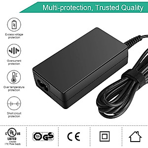 HKY 19V AC/DC Adapter Compatible with LG ADS-45FSQ-19 19040EPG-1 Ultragear 24GL600F 24GL650 24GL65B 24GN50W 24GN53A 27QN600 32QN600 34BL650 B 28MT48 28MT48VF 28MT48U 28MT48DF Monitor Power Supply