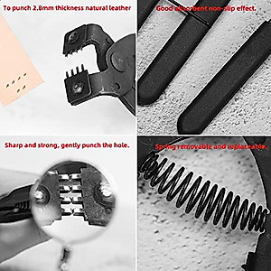 WUTA Leather Piercer Leather Craft Hole Punch Tools Hand-Held Silent Pliers Diamond Sewing Stitching Chisel Pricking Iron