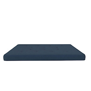 DHP Braga 6" Full Size Microfiber Coil Futon Mattress in Blue