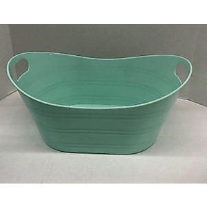 Set of 3 Flexible Oval Beverage Chilling Party Tubs with Handle 14.25x11x6.3, Multicolor