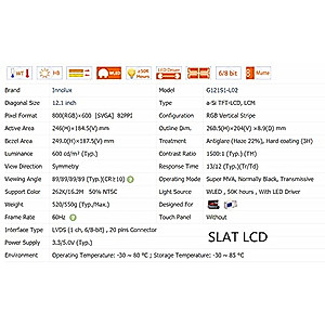 Innolux 12.1 Inch LCD Display G121S1-L02 with Full kit of Driver Board