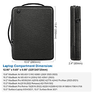 FINPAC Laptop Shoulder Bag for 14-inch MacBook Pro M3/M2/M1 Pro/Max A2779 A2442 2023-2021, 13’’ MacBook Air/Pro, Carrying Case for MacBook Air 15, Surface Laptop, HP, Dell, Acer Chromebook, Purple