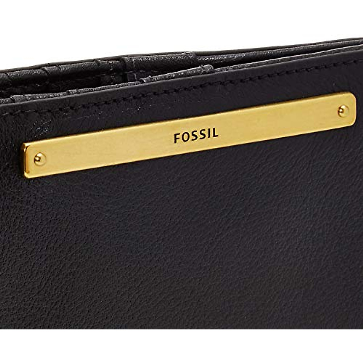 Fossil Women's Liza Leather Wallet Multifunction, Black (Model: SL7986001)