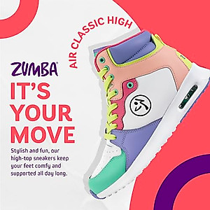 ZUMBA Women’s Air Classic High-Top Athletic Shoes, 12, Multi