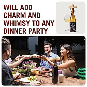 Silicone Wine Stopper/Fun Sombrero shaped cap seals bottle and keeps wine fresh/Cute Wine Accessories/Fun Kitchen Gadgets/el Corko Bottle Stopper by Monkey Business